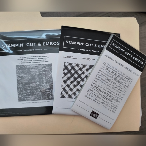 Stampin' Up! | Office | Stampin Up Exposed Brick Embossing Folders Set ...